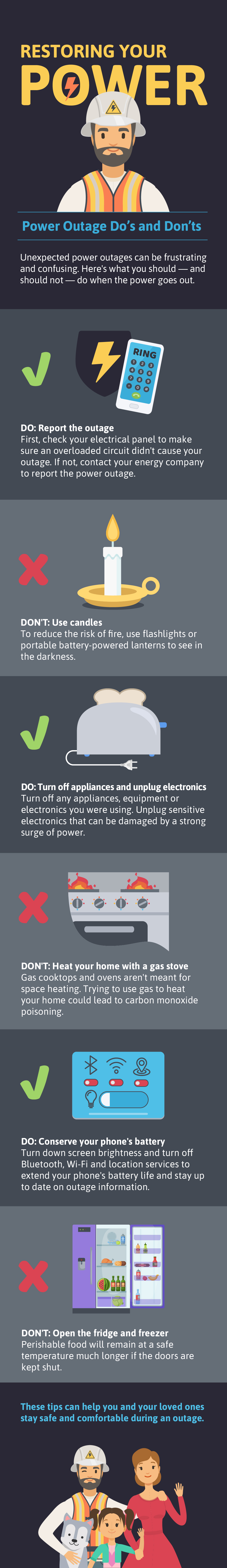Power Outage Do's and Don'ts